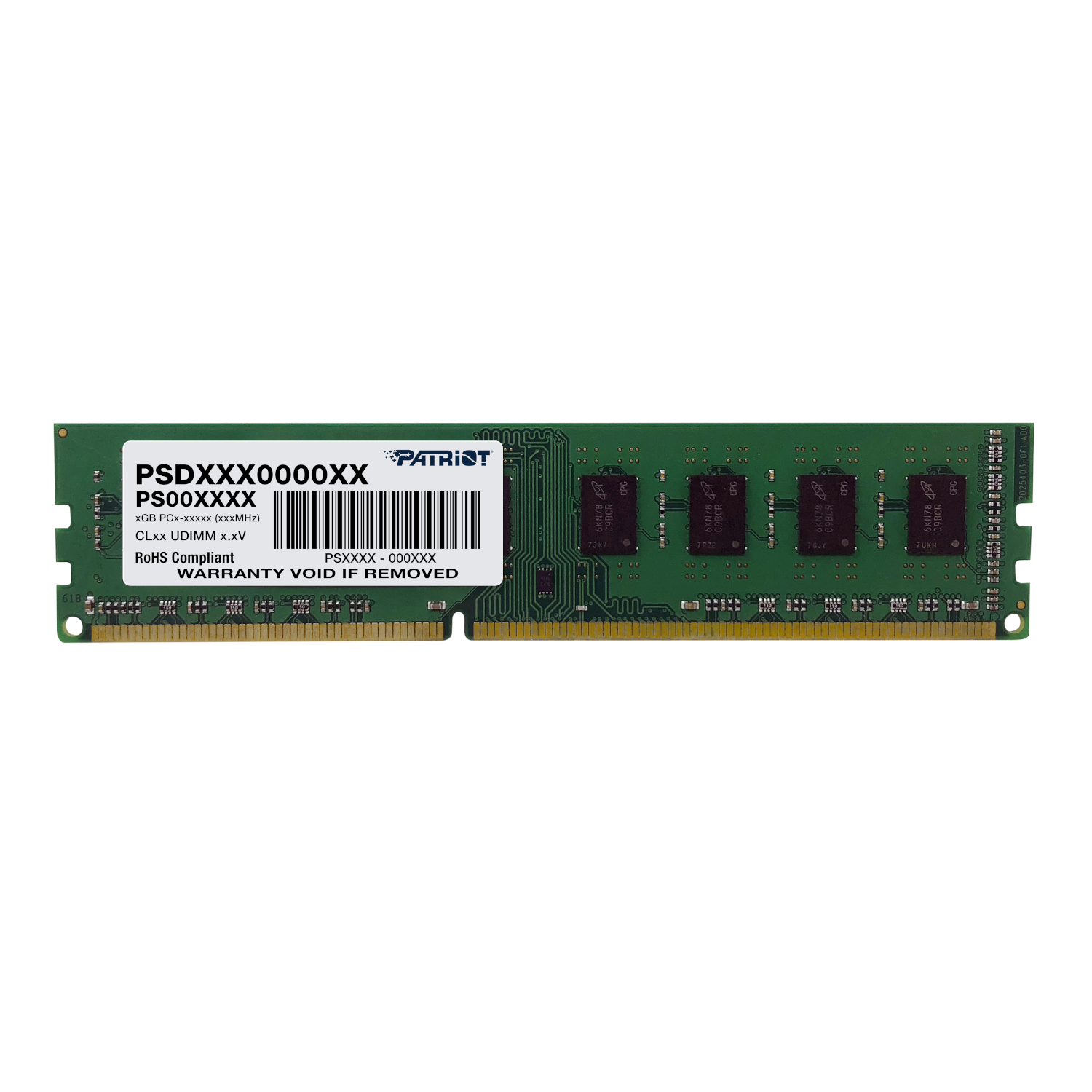 Patriot Signature Line 4GB 1600MHz DDR3 Single Rank Desktop ...