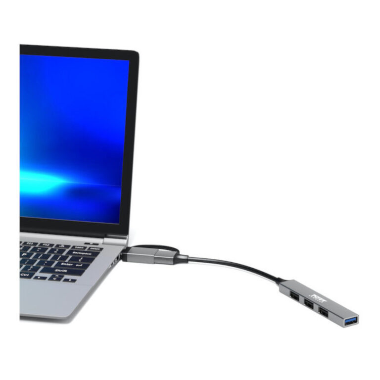 Port Connect USB Type-C to 4-port USB-A 3.0/2.0 Hub - computershack.co.za